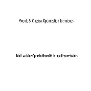 5 Kuhn-Tucker Conditions explained for optimization | PDF