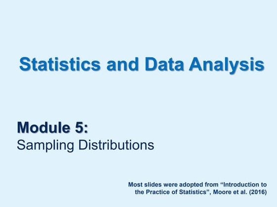 Sampling Distributions and Central Limit Theorem | PPTX