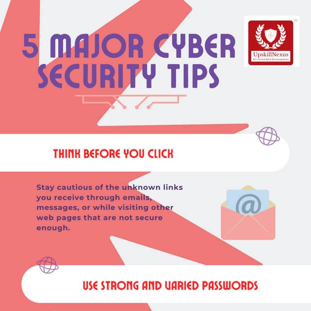 5 major cyber security tips- UpskillNexus | PDF | Internet Safety | Parenting