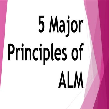 Five Major Principles of ALM for learners | PPTX