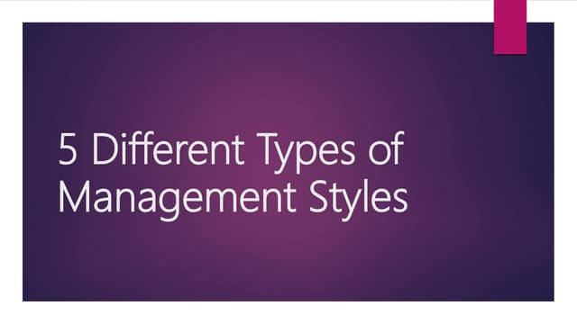 Types of Managers | PPTX