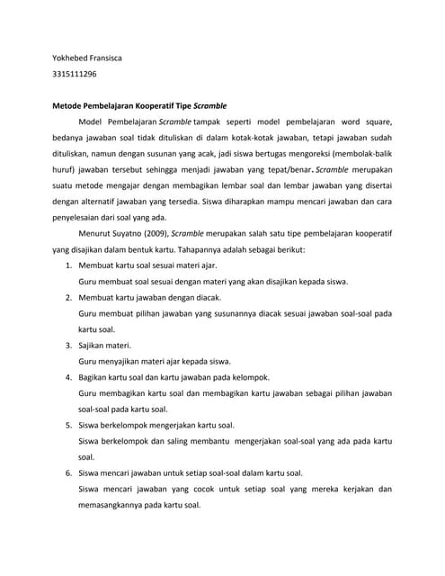 Model Pembelajaran Terpadu "MODEL SEQUENCED (URUTAN)" | PPT