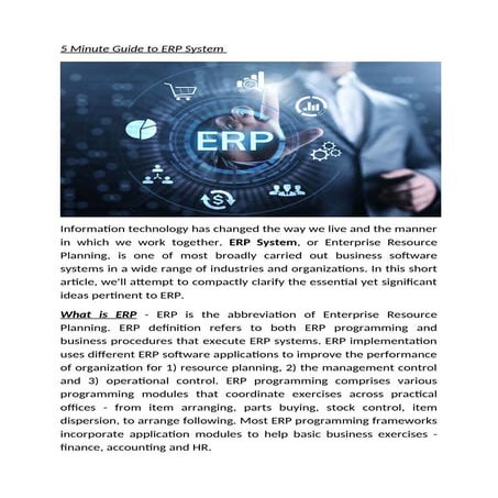 5 minute guide to ERP system | PDF