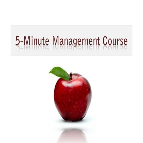 5 Minute Management Lesson | PPT