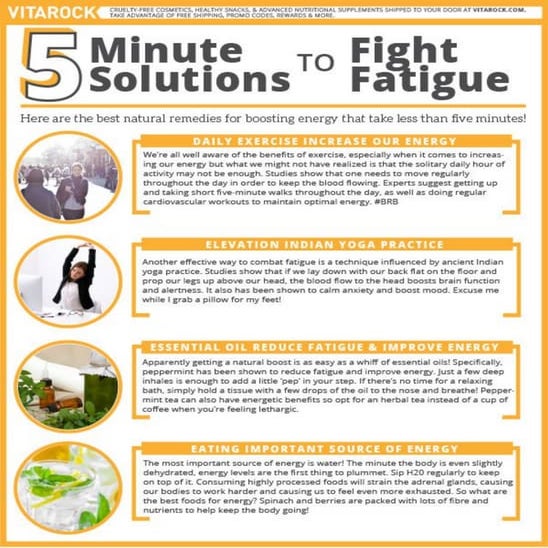 5 minute solutions to fight fatigue - Vitarock | PDF