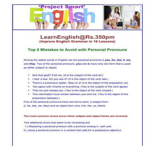 5 mistakes in use of pronouns | PDF