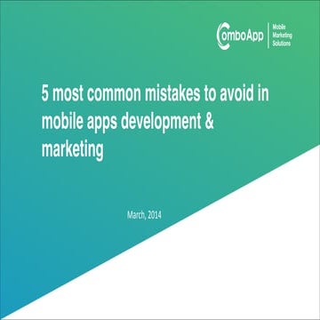 Five Common Mistakes to Avoid in Apps Development and Marketing | PPT ...