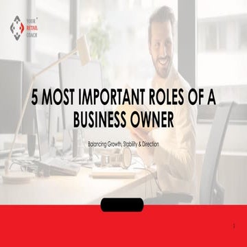 5 Most Important Roles of a Business Owner: Key Responsibilities for ...