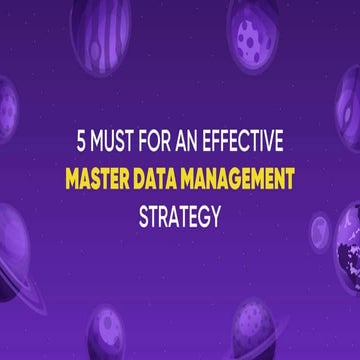5 Musts For An Effective Master Data Management Strategy | PPT