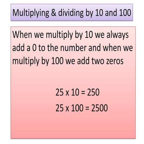Book 5: N15 Multiplying by 10 and 100 | PPT