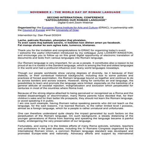 8 April - International Roma Day | PPTX