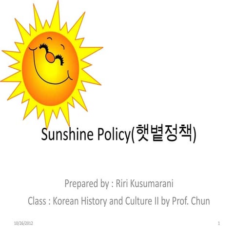 Sunshine Policy | PPTX