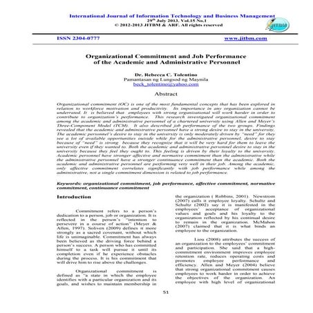 5 organization commitment | PDF