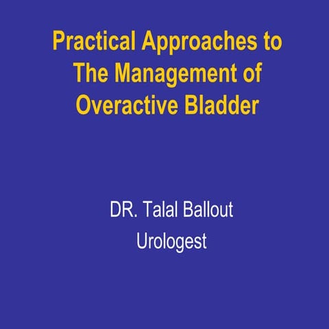 overactive bladder | PPT