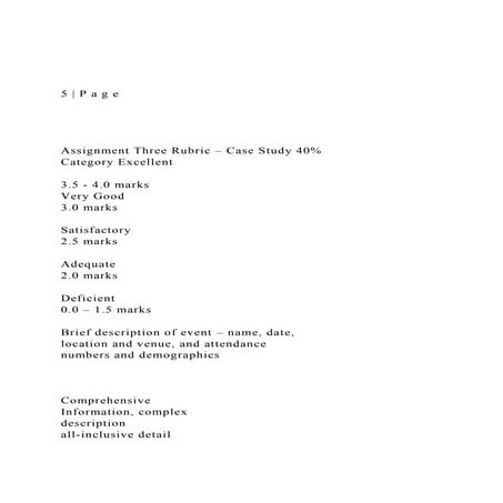 5 P a g e Assignment Three Rubric – Case Study .docx