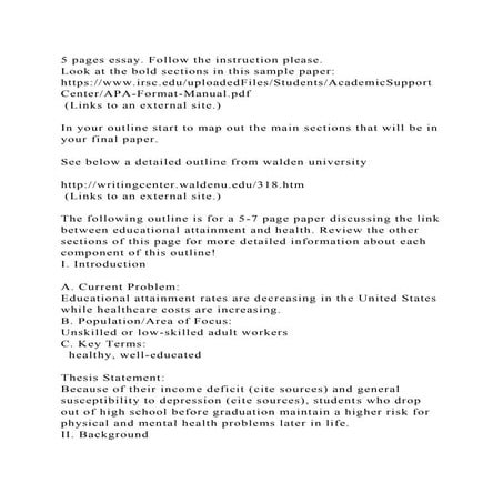 5 pages essay. Follow the instruction please.Look at the bold sect.docx
