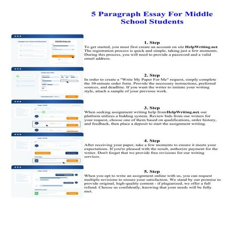 5 Paragraph Essay For Middle School Students | PDF