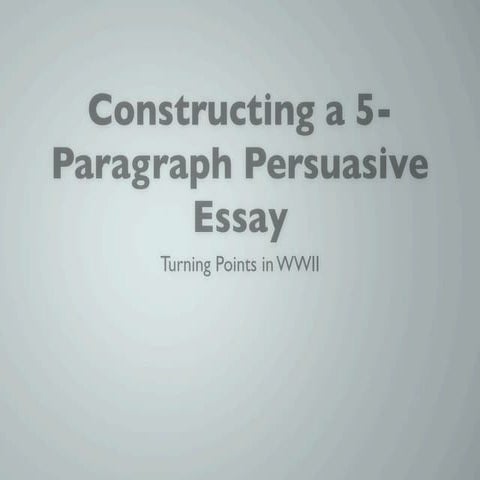 5 Paragraph Essay Assignment | PPT