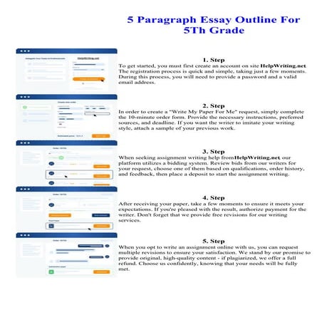 5 Paragraph Essay Outline For 5Th Grade | PDF