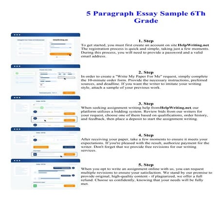 5 Paragraph Essay Sample 6Th Grade | PDF