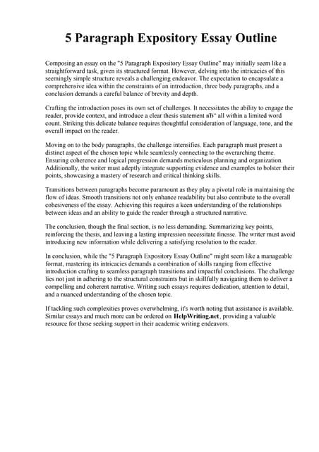 5 Paragraph Essay Example | PDF | Homework and Study | Education