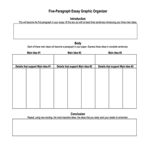 5paragraph organizer | DOC