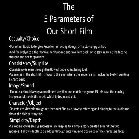5 parameters of short film | PPTX