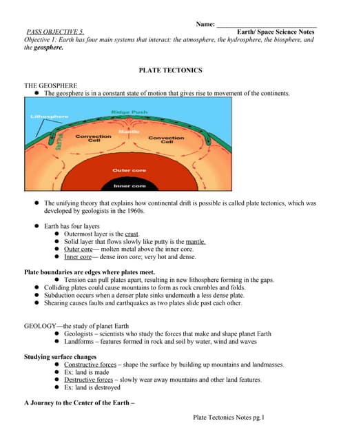 Plate Tectonic Theory | PPTX