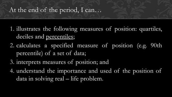 SIM Mathematics 10 Measures of Position | PPT