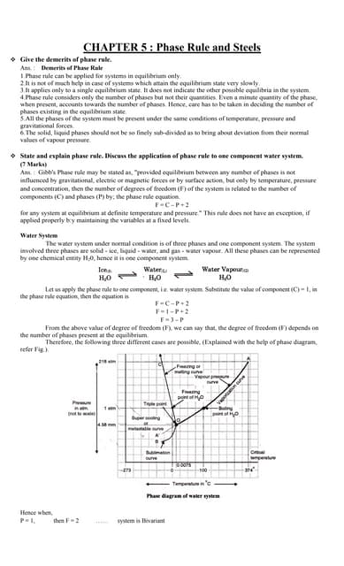 Phase diagram of a one component system ( water system ) | PPTX