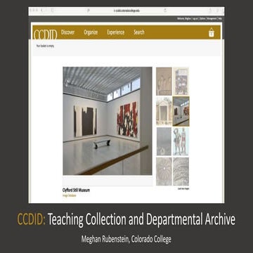 Ccdid: teaching collection and departmental archive | PPTX