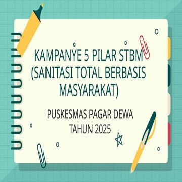 5 pilar stbm kesehatan lingkungan lampung barat | PPTX