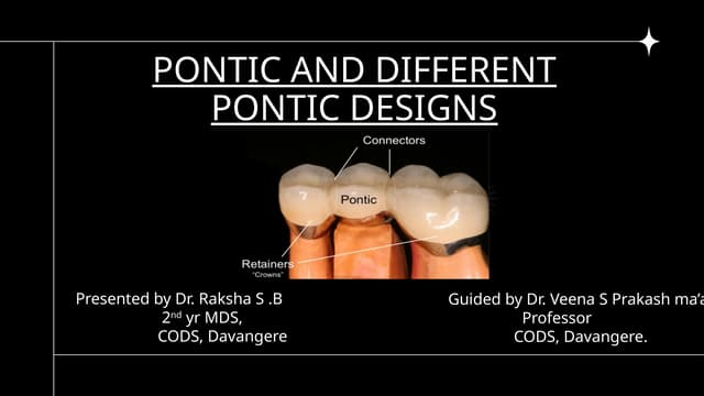Pontics in Fixed Partial Denture | PPTX