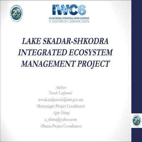 5-Presentation Skadar-Shkodra Lake Project_Novak Cajedenovic | PPT