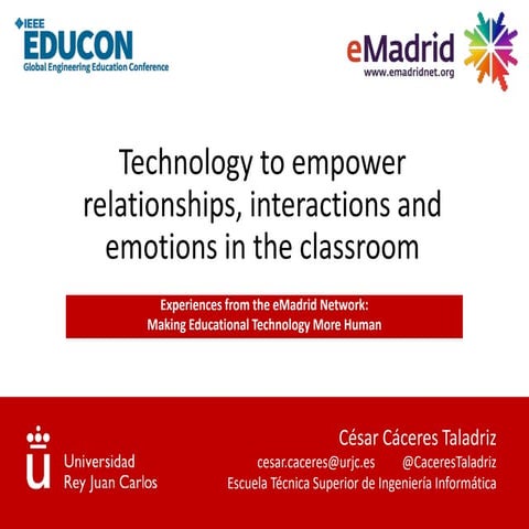 11_04_2019 EDUCON eMadrid special session on «Technology to empower ...
