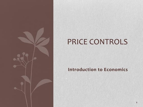 Price Control | PPT
