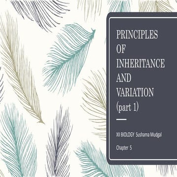 5 principles of inheritance and variation | PPT