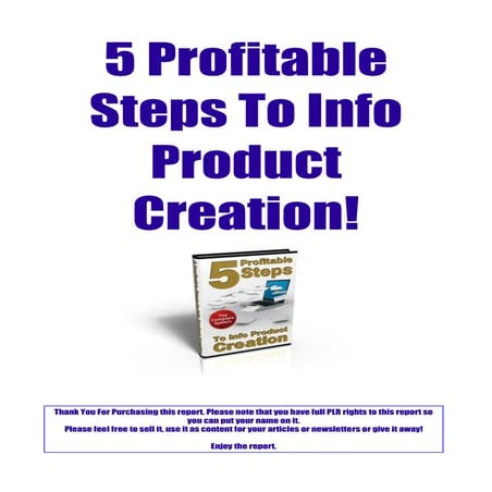5 profitable steps_to_info_product_creation | PDF | Search | Internet