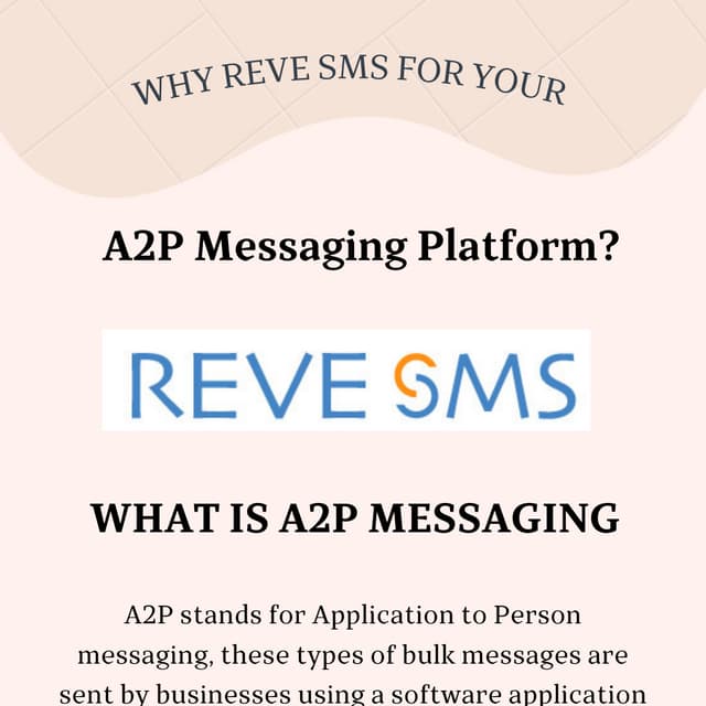 5 Reasons to Choose REVE SMS for your A2P Messaging Platform | PDF