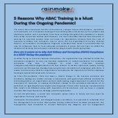 5 reasons why ABAC training is a must during the ongoing pandemic! | PDF