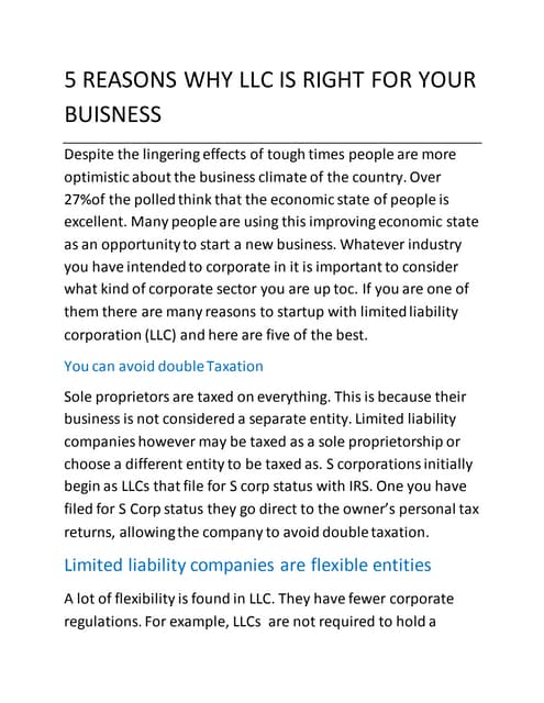 Forming an LLC | PPTX
