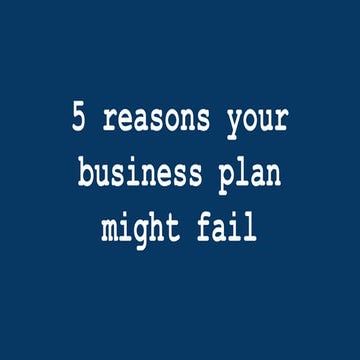 5 reasons your business plan might fail | PDF