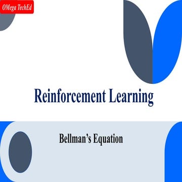 Bellman's equation Reinforcement learning - II | PPTX
