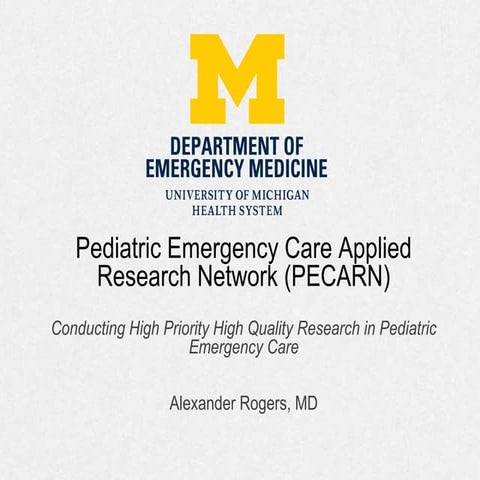 Pediatric Emergency Care Applied Research Network (PECARN) by Alexander ...