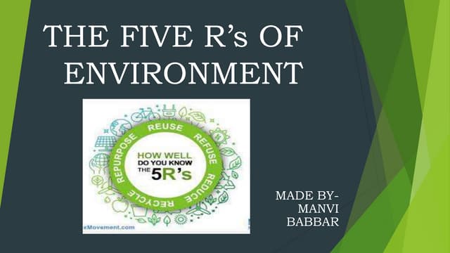 5 r's of Waste Management | PDF