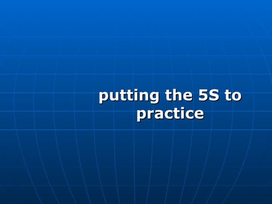 Presentation - introduction to 5S | PDF | Business and Finance