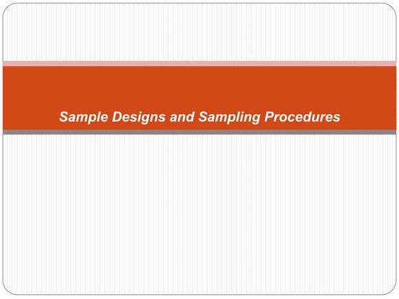 Sampling design | PPTX | Physics | Science