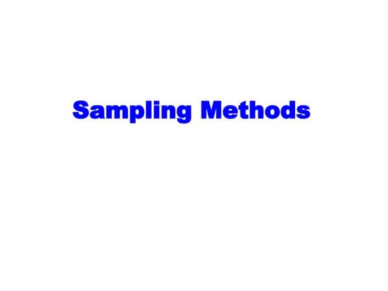 Introduction To Biostatistics And Types Of Sampling Methods Ppt