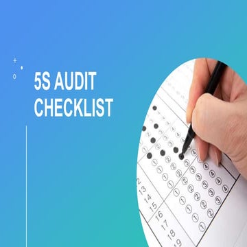 5s Audit Checklist | PDF