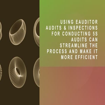 5S Audit Checklist using eAuditor Audits & Inspections | PPTX